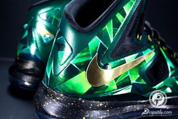 Nike LeBron X "Emerald" Customs by Diversitile - SneakerNews.com