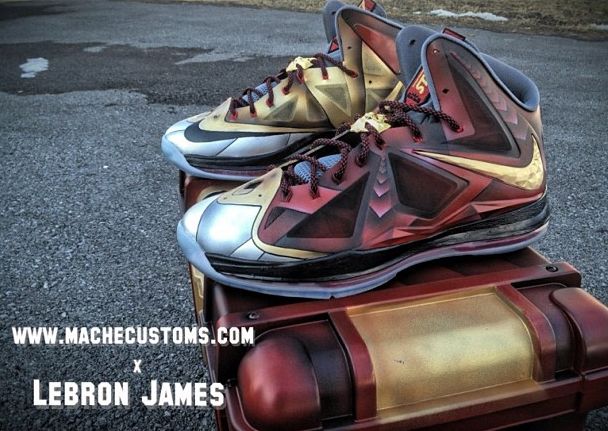 Nike LeBron X "Ironman 3" Customs for LeBron James by Mache ...