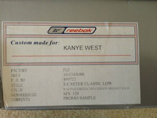 Kanye West x Reebok S. Carter CL Low - 2008 Promo Sample Set ...