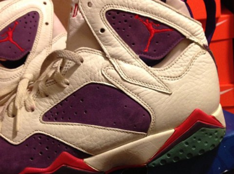 Air Jordan VII - White - Purple - Red - Green | Unreleased OG Sample ...