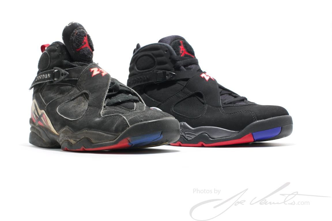 Air Jordan VIII "Playoffs" - 1993 Original vs. 2013 Retro Comparison ...