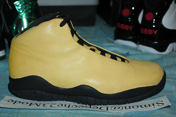 Air Jordan X - Yellow Seamless Sample - SneakerNews.com