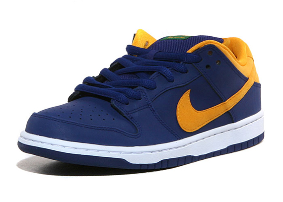 Nike SB Dunk Low - Deep Royal Blue - Midas Gold - Pine Green ...