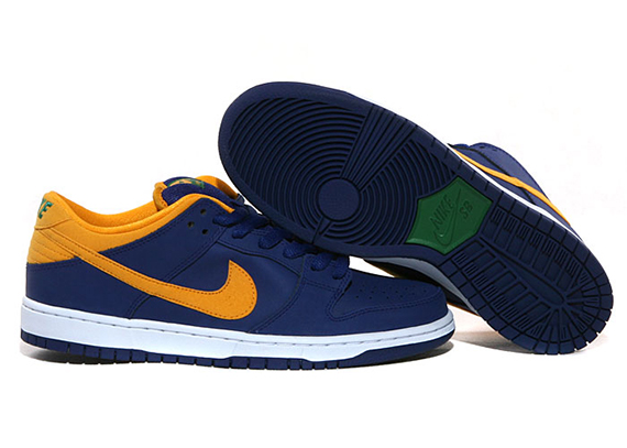 Nike SB Dunk Low - Deep Royal Blue - Midas Gold - Pine Green ...