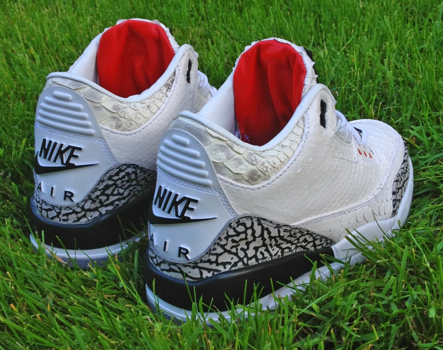 Air Jordan III "White Python" Customs for Wale by JBF - SneakerNews.com