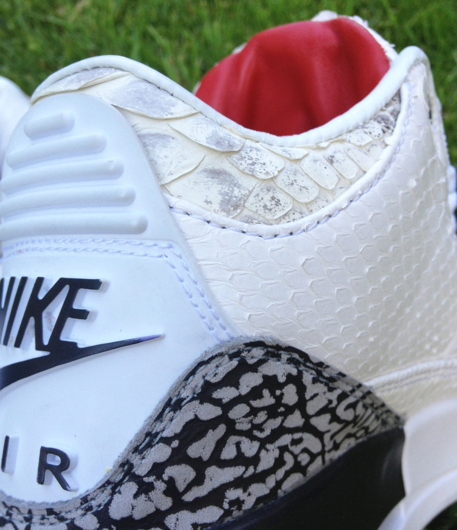 Air Jordan III "White Python" Customs for Wale by JBF - SneakerNews.com