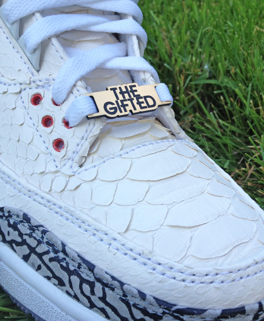 Air Jordan III "White Python" Customs for Wale by JBF - SneakerNews.com