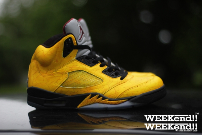 Air Jordan V "Finch" Customs by Rocket Boy Nift - SneakerNews.com