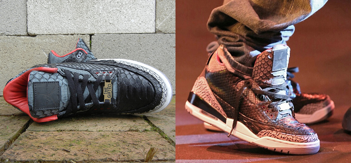 Air Jordan III "Black Python" for Wale by JBF Customs - SneakerNews.com