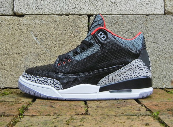 Air Jordan III "Black Python" for Wale by JBF Customs - SneakerNews.com