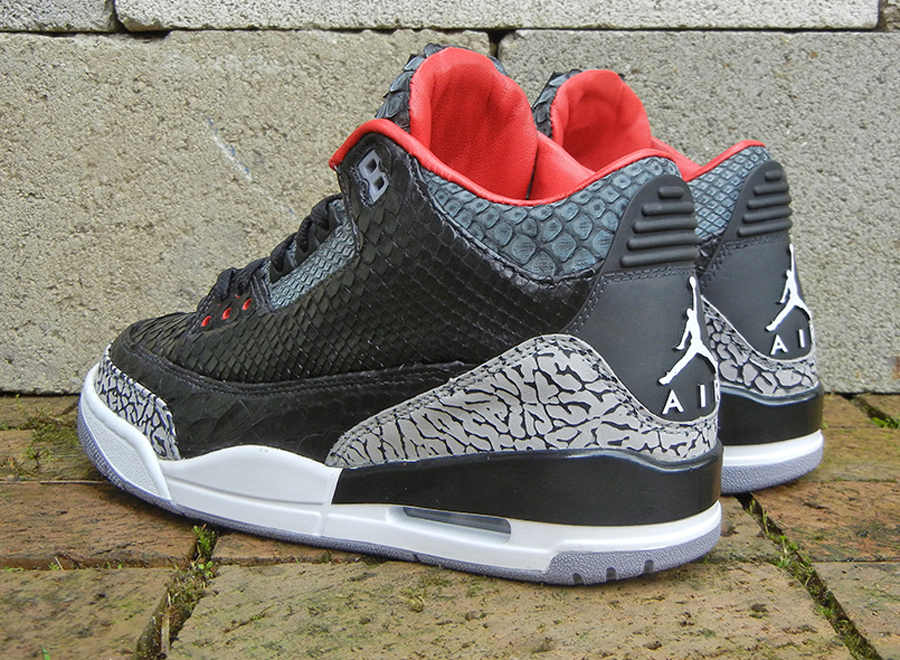 Air Jordan III "Black Python" for Wale by JBF Customs - SneakerNews.com