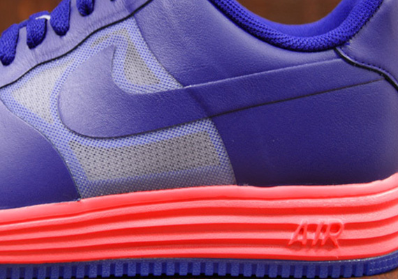 Nike Lunar Force 1 Fuse LTHR - Wolf Grey - Deep Royal Blue - Atomic Red ...