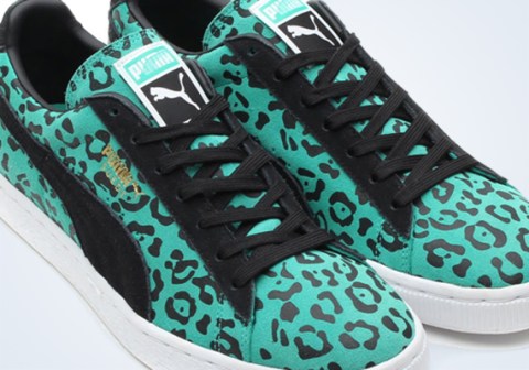 Puma Suede "Teal Leopard" - SneakerNews.com