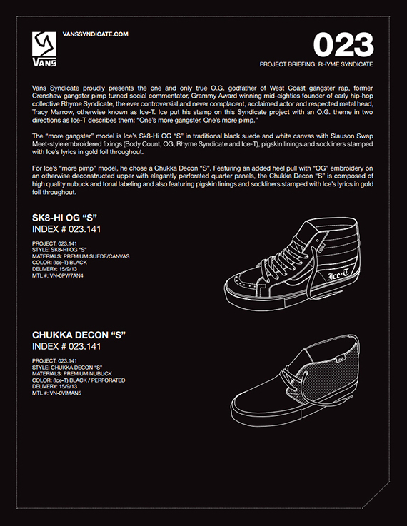 Ice-T x Vans Syndicate Preview - SneakerNews.com