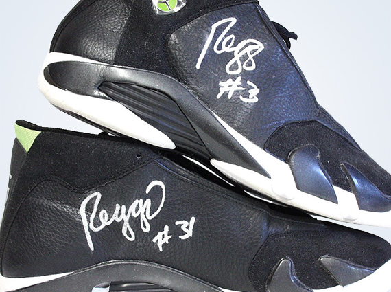 Air Jordan XIV "Indiglo" - Autographed Reggie Miller Pair on eBay ...