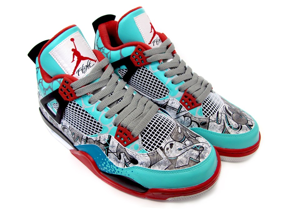 Air Jordan 4 "TIFFiti" Customs by Sekure D - SneakerNews.com
