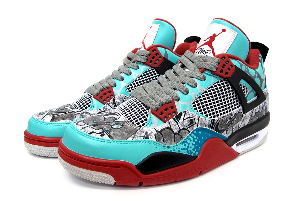 Air Jordan 4 "TIFFiti" Customs by Sekure D - SneakerNews.com