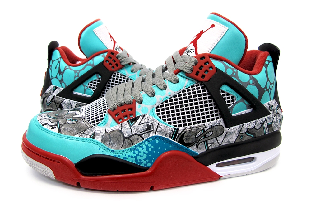 Air Jordan 4 "TIFFiti" Customs by Sekure D - SneakerNews.com