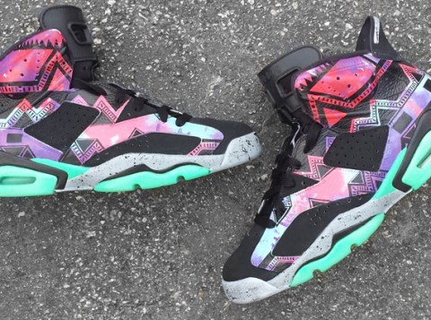 Air Jordan 6 "Aztec" Customs by Peculiar Kinetics - SneakerNews.com