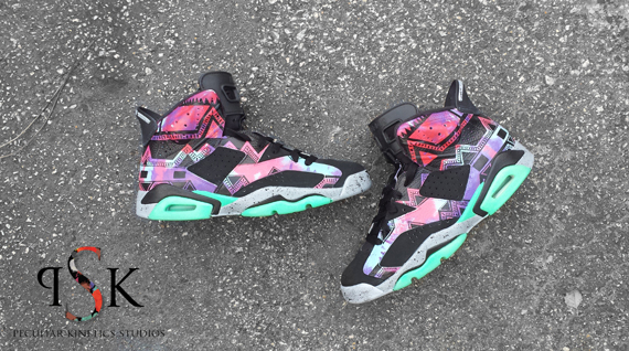 Air Jordan 6 "Aztec" Customs by Peculiar Kinetics - SneakerNews.com