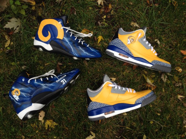 Air Jordan "Throwback Los Angeles Rams" for Cortland Finnegan by ...