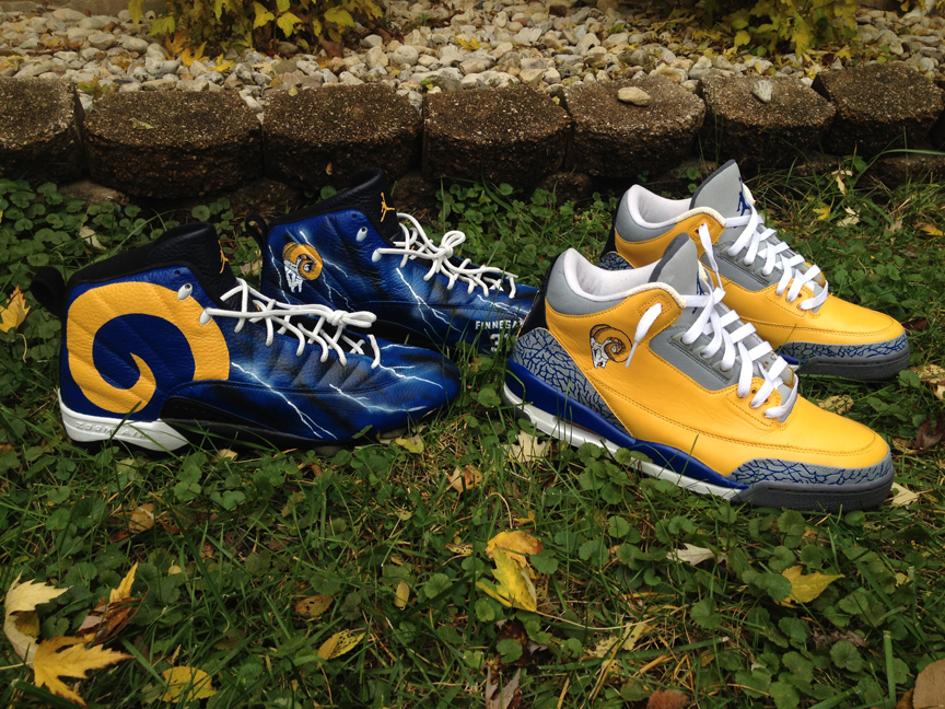 Air Jordan "Throwback Los Angeles Rams" for Cortland Finnegan by ...