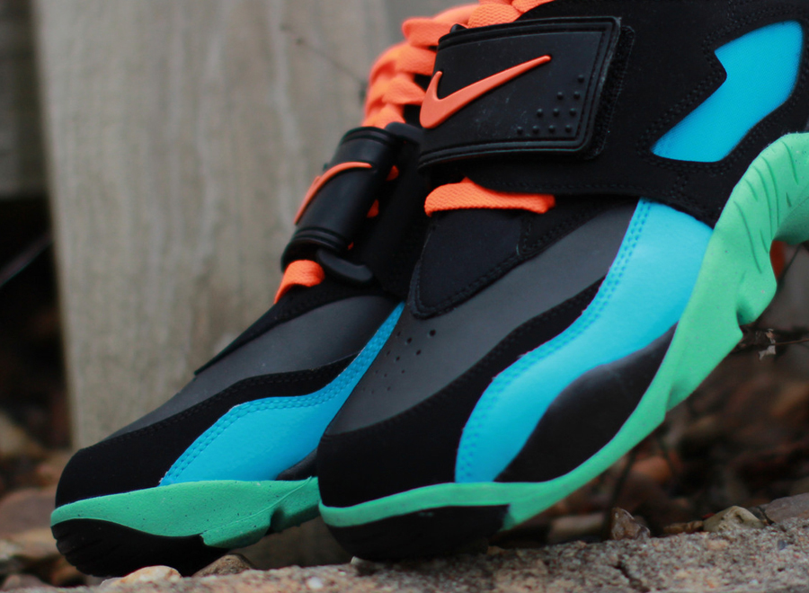 Nike Air Diamond Turf - Black - Total Orange - Gamma Blue - Green Glow ...