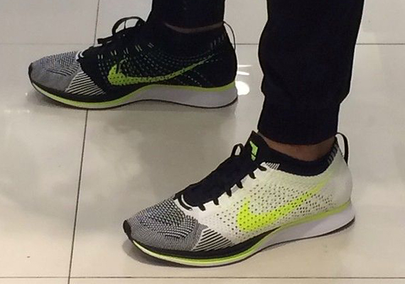 Nike Flyknit Racer - White - Black - Volt - SneakerNews.com