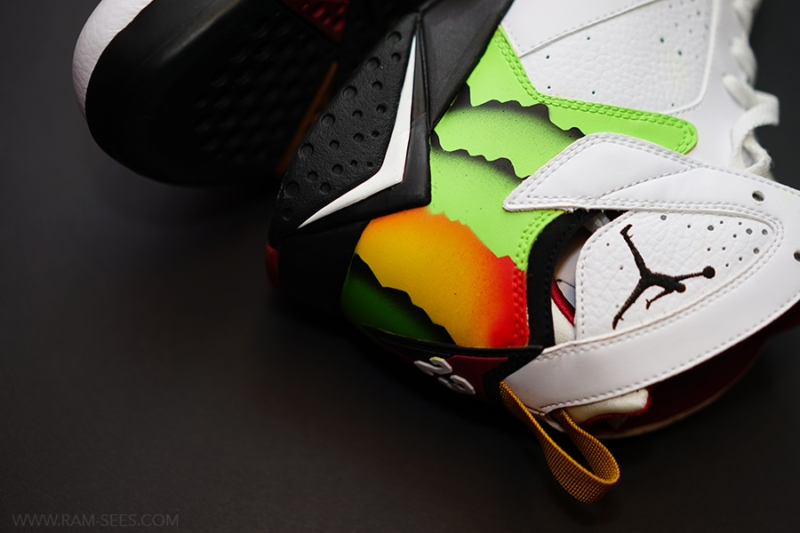 Air Jordan 7 "Air Tech Challenge 3/4" Customs by Ramses - SneakerNews.com