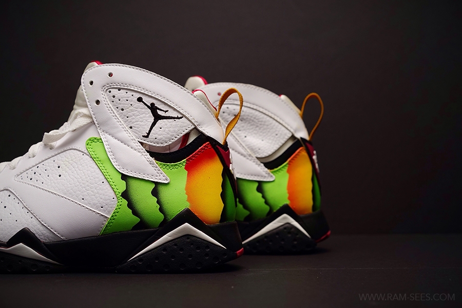 Air Jordan 7 "Air Tech Challenge 3/4" Customs by Ramses - SneakerNews.com