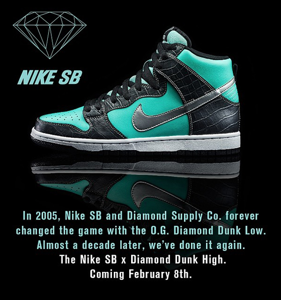 Nicky Diamonds Officially Unveils the Diamond Supply Co. x Nike SB Dunk ...