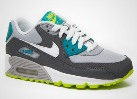 Nike Air Max 90 GS - Grey - Blue - Green - SneakerNews.com