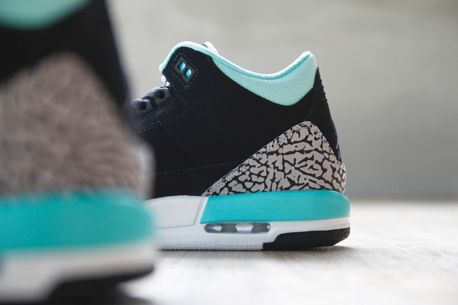 Air Jordan 3 GS - Black - Mint - Cement Grey - SneakerNews.com