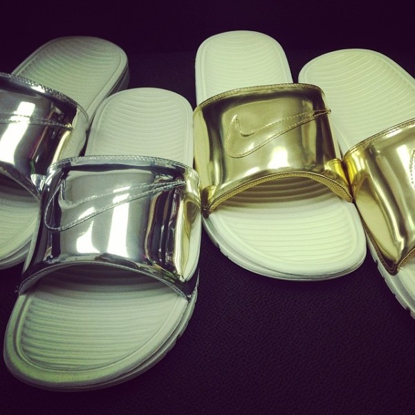 Nike Brings Liquid Metal To The Benassi Slides - SneakerNews.com