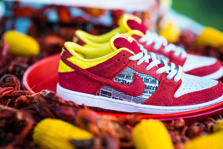 Rukus x Nike SB Dunk Low "Crawfish" Detailed Look