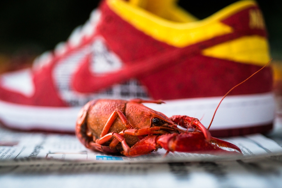Rukus x Nike SB Dunk Low "Crawfish" Detailed Look