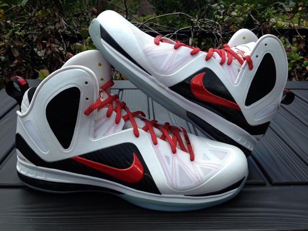 Nike LeBron 9 Elite "Red Swoosh" PE on eBay - SneakerNews.com