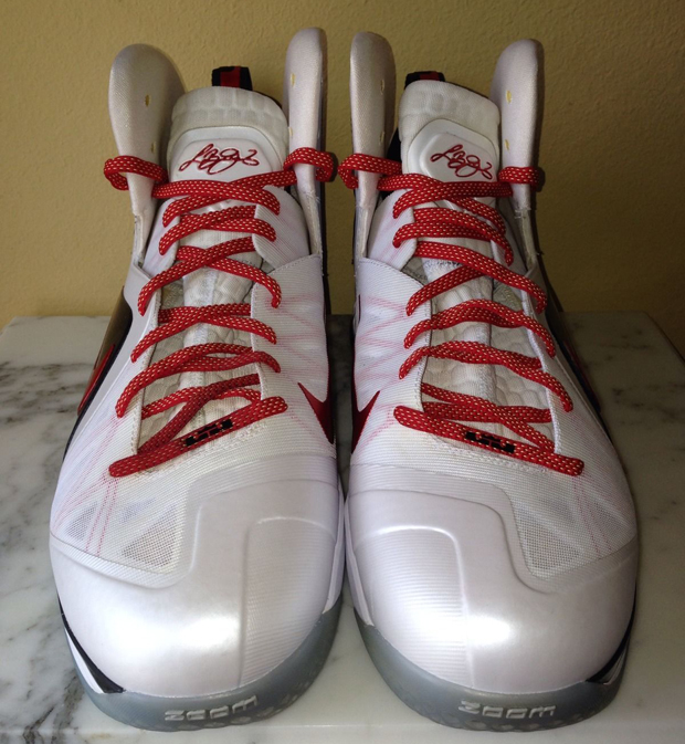 Nike LeBron 9 Elite "Red Swoosh" PE on eBay - SneakerNews.com