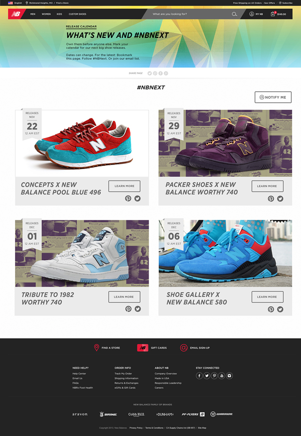 New Balance Launches #NBnext Sneaker Release Dates Calendar ...