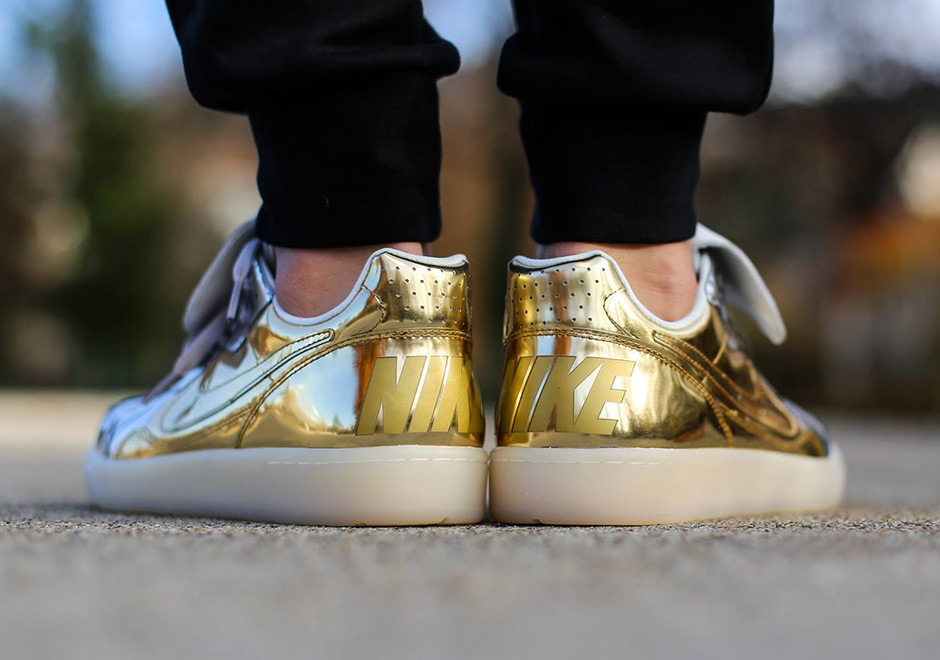 Nike Sportswear Combines Liquid Metal Gold and Silver Onto One Sneaker ...