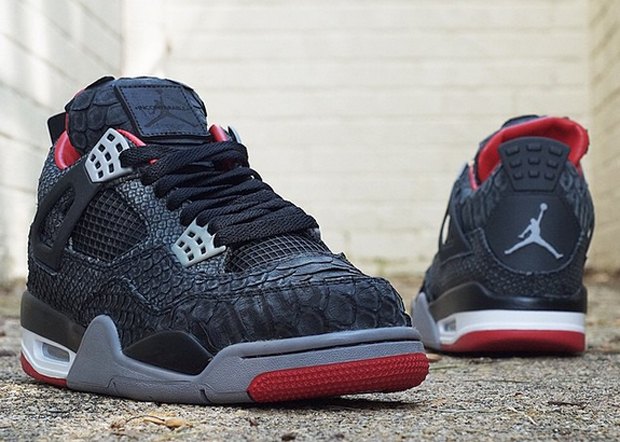 Air Jordan 4 "Suede Python" by JBF Customs - SneakerNews.com