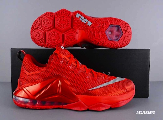 Nike LeBron 12 Low - University Red - Reflect Silver - Gym Red ...