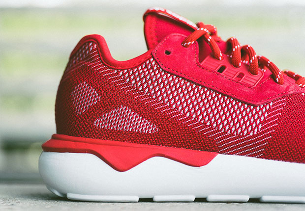 adidas Tubular Weave "Scarlet Red" - Available - SneakerNews.com