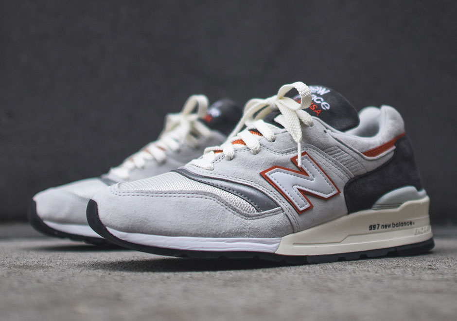 New Balance 997 In Grey And Orange - SneakerNews.com