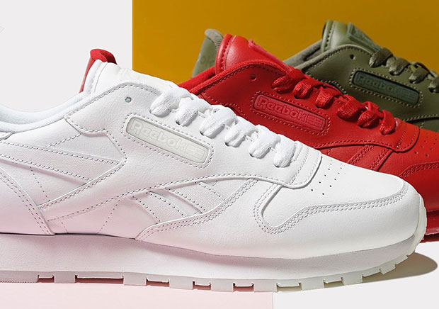 Reebok Classic Leather Solid Pack White Red Green | SneakerNews.com