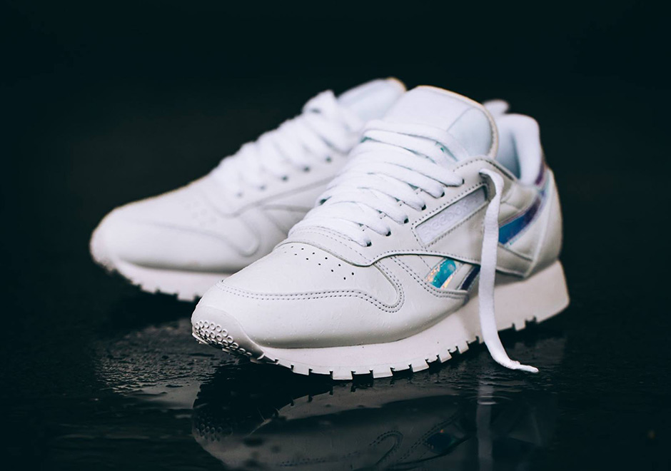 Reebok Classic Leather Women Iridescent Stripes | SneakerNews.com