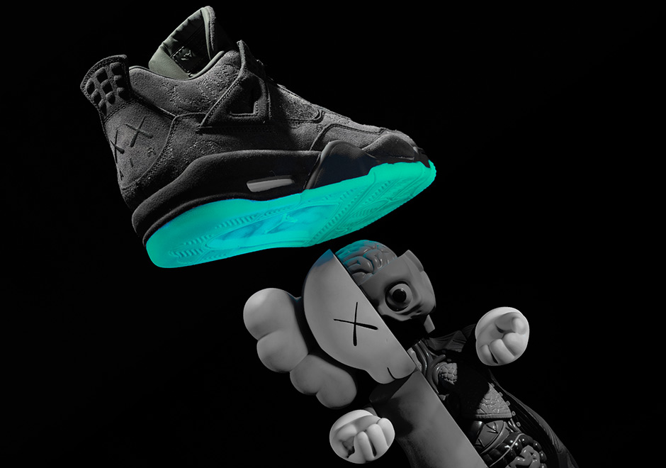 KAWS Air Jordan 4 Glow In The Dark Sole | SneakerNews.com
