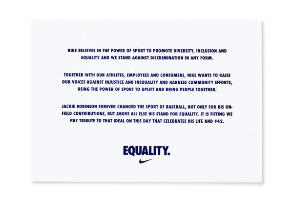 Nike EQUALITY Shirt Jackie Robinson Day | SneakerNews.com