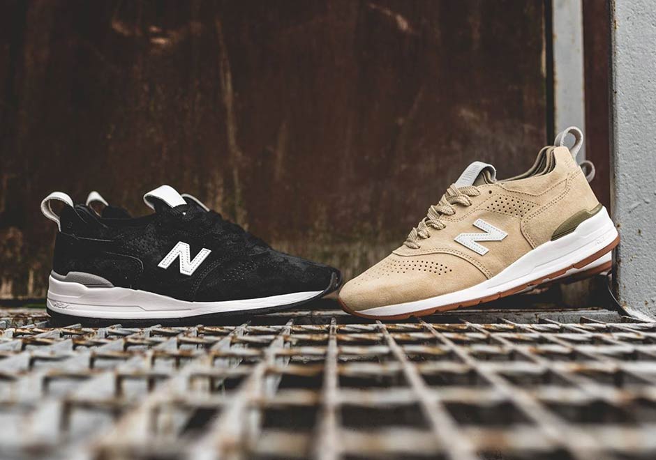 New Balance 997 Deconstructed Black + Tan Suede | SneakerNews.com