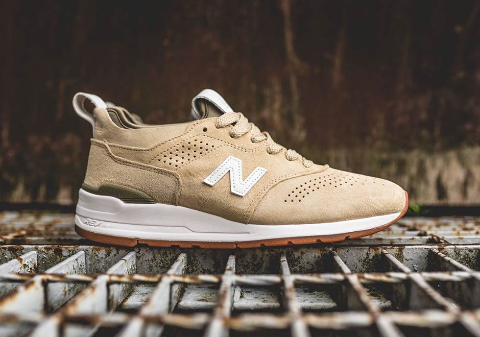 New Balance 997 Deconstructed Black + Tan Suede | SneakerNews.com